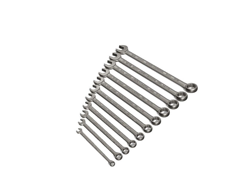 CRAFTSMAN 11-Piece Set 12-point Standard (SAE) Extra Long Combination ...