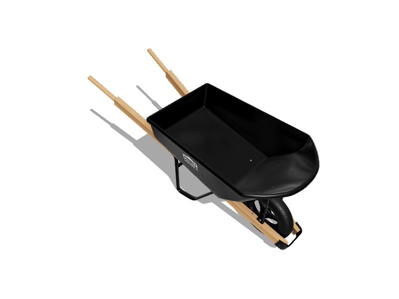 Project Source 5.5-cu ft 1 Wheel Steel Push Wheelbarrow in the ...