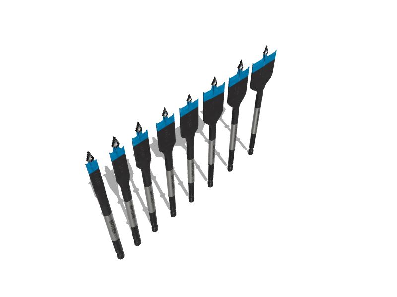Spyder 8-Piece x 6-in Woodboring Spade Drill Bit Set in the Woodboring ...