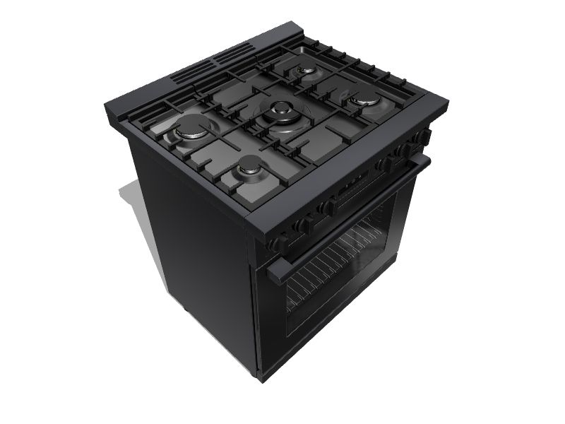 Bosch 800 Series Industrial Style 30-in 5 Burners 3.7-cu ft Convection ...