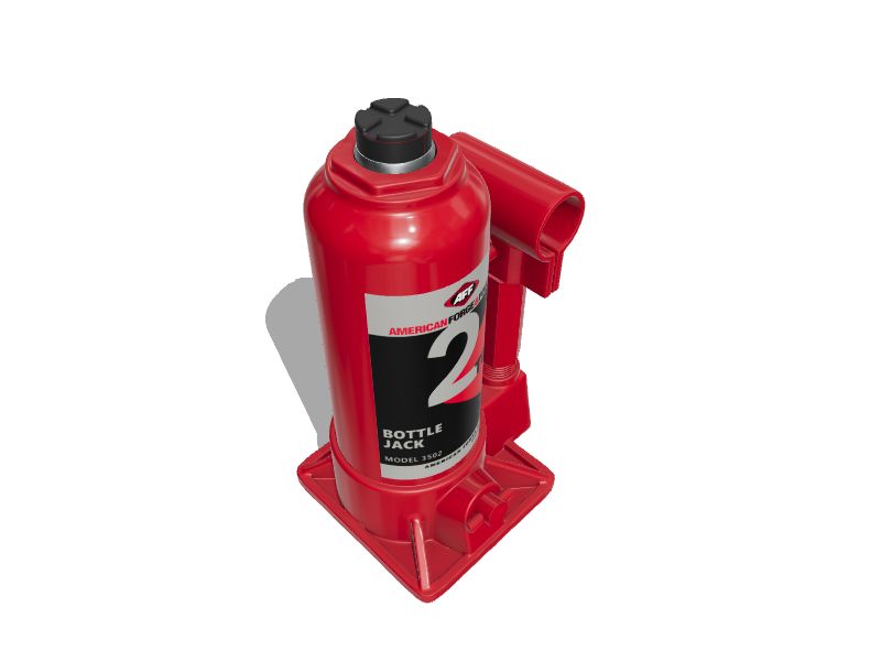 American Forge & Foundry Red 2-Ton Steel Manual Bottle Jack in the ...