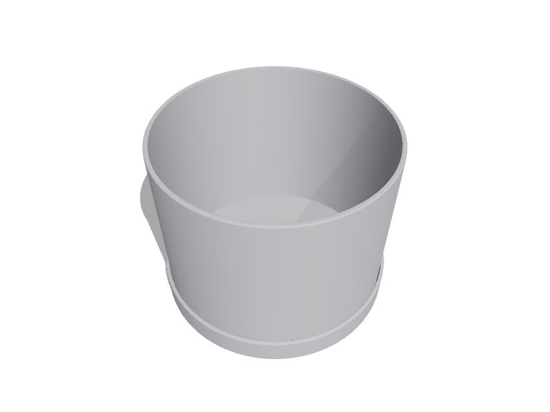 allen + roth Round 8.5-in W x 6.625-in H Gray Plastic Contemporary ...