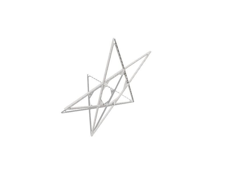 Kringle Traditions 48-in Hanging Star Hanging Decoration with White LED ...