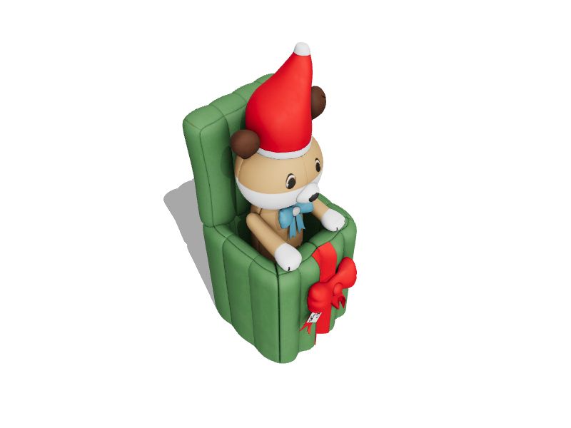 Gemmy 5-ft Animatronic Lighted Dog Christmas Inflatable at Lowes.com