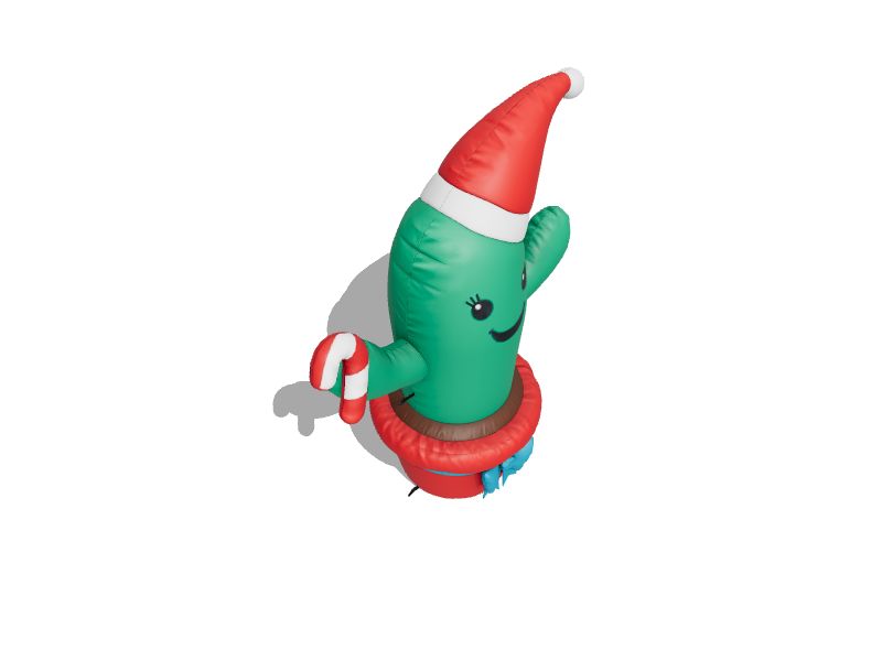 Gemmy 3.5-ft Lighted Cactus Christmas Inflatable at Lowes.com