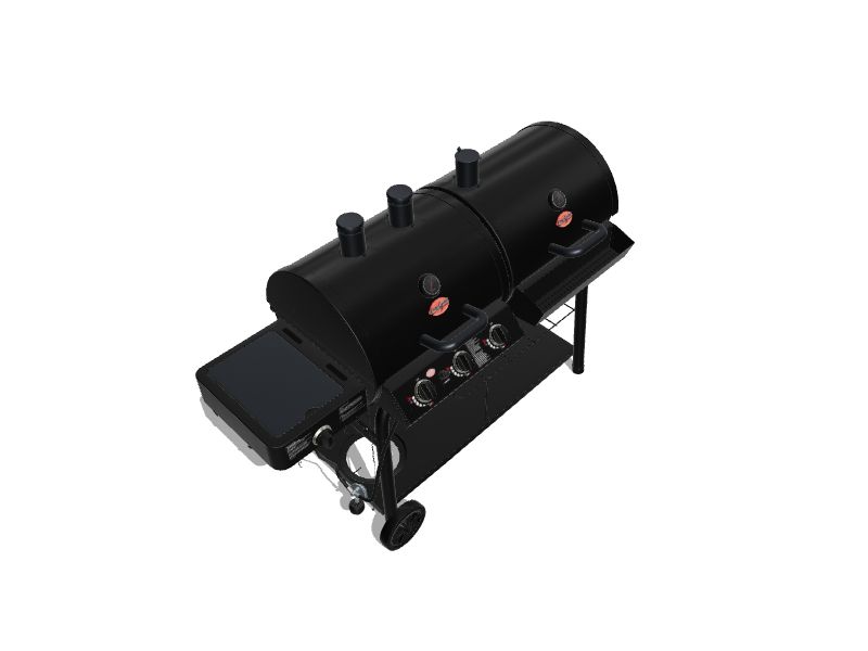 Char-Griller Duo Black Dual-function Combo Grill in the Combo Grills ...