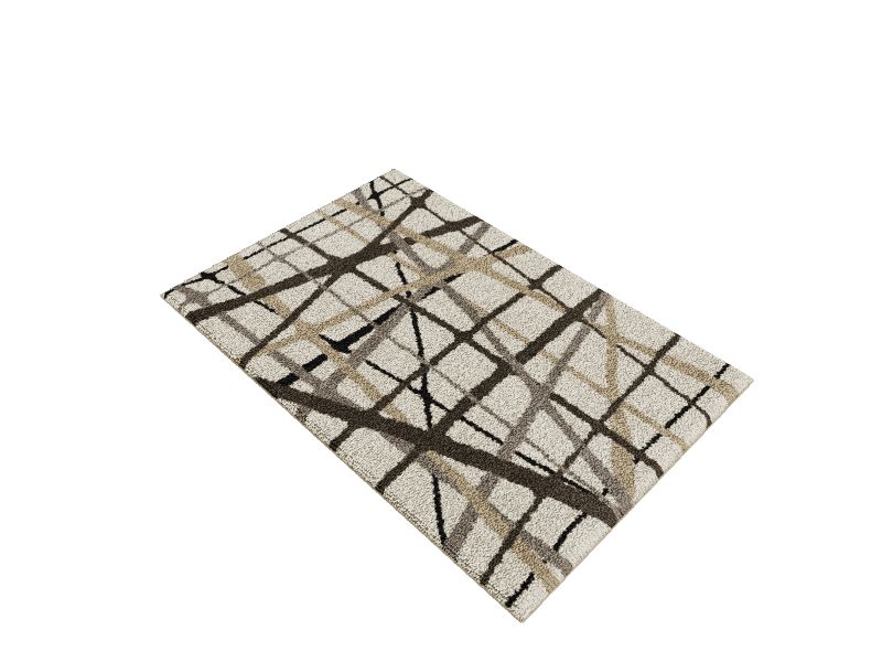 allen + roth Yotta 2 X 3 (ft) Cream Indoor Abstract Throw Rug at Lowes.com