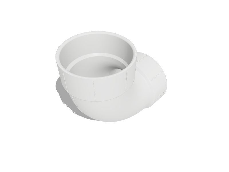 Charlotte Pipe 4-in x 4-in PVC DWV Schedule 40 Hub Elbow - 90 Degree Angle - NSF Safety Listed ...