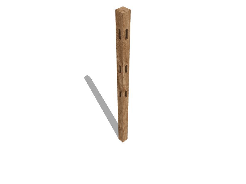 Severe Weather 4-in x 7-ft Pressure Treated Pine Flat-top Split Rail ...