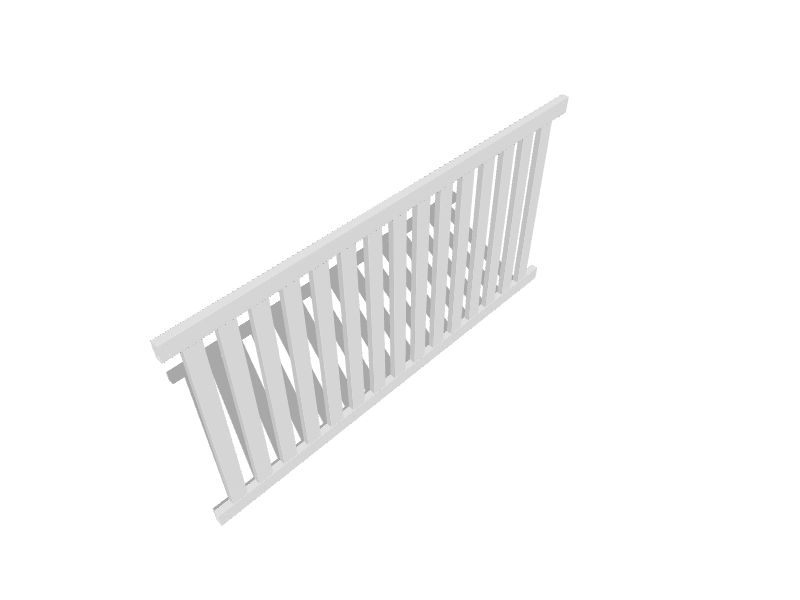 Freedom Terex 4-ft H x 8-ft W White Vinyl Fence Panel (Unassembled) in ...