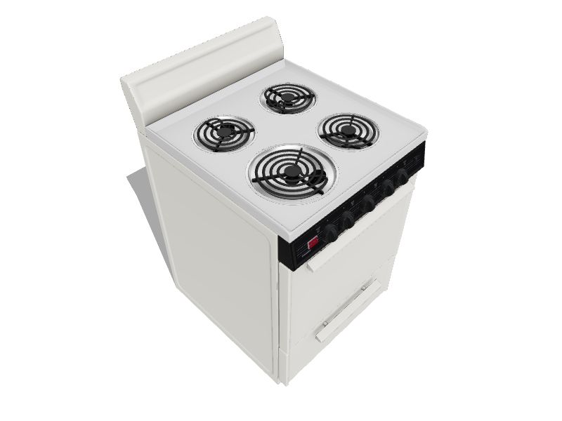 Premier 24-in 4 Elements 2.9-cu ft Freestanding Electric Range (Biscuit ...