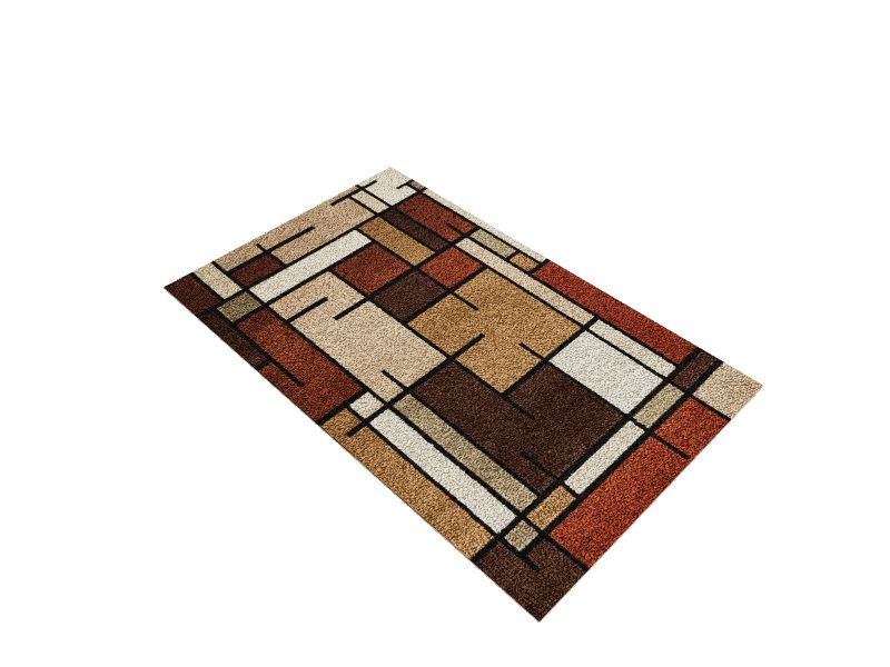 allen + roth Addington 5 X 8 (ft) Brown/Tan Indoor Geometric Area Rug ...