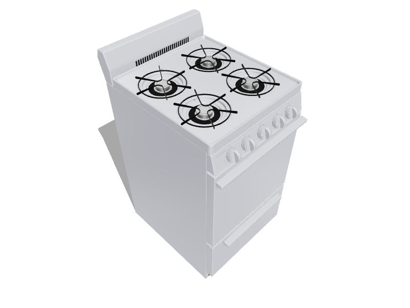 Holiday 20-in 4 Burners 2.4-cu ft Freestanding Gas Range (White) in the ...