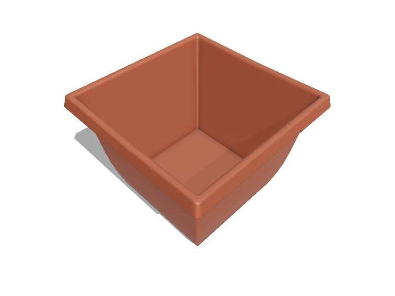 Garden Treasures Square 14-in W x 17.75-in H Orange Plastic Traditional ...