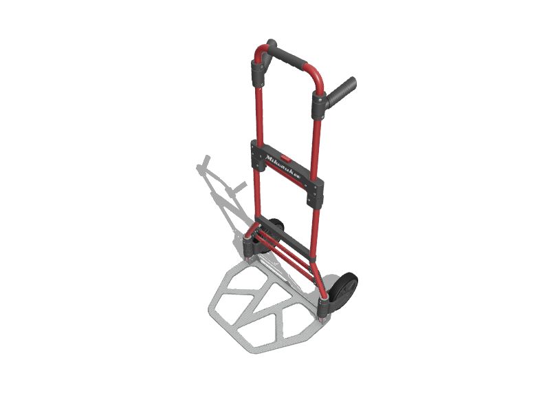 Milwaukee 300-lb Capacity 2-Wheel Red Aluminum Folding Hand Truck in ...