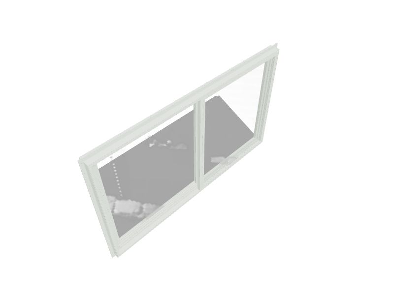 JELD-WEN V-2500 59-1/2-in x 35-1/2-in White Left-Handed Vinyl Sliding ...