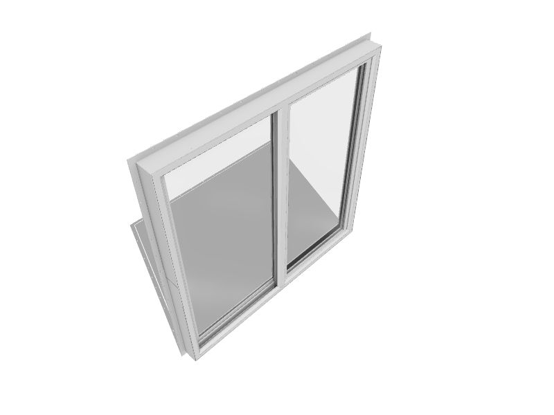 JELD-WEN V-4500 47-1/2-in x 47-1/2-in White Left-Handed Vinyl Sliding ...