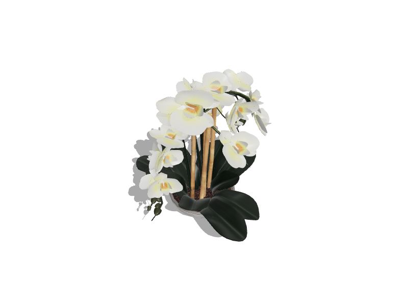 allen + roth 22-in White Indoor Orchid Artificial Flower in the ...