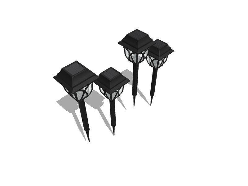 Harbor Breeze 4-Pack 5-Lumen Black Solar Integrated LED Outdoor Path Light Kit (3500 K) QS73P ...