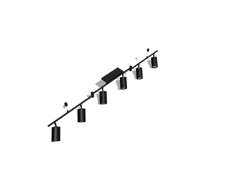 allen + roth Mason 57.25-in 6-Light Matte Black dimmable Gu10 Pin Base ...