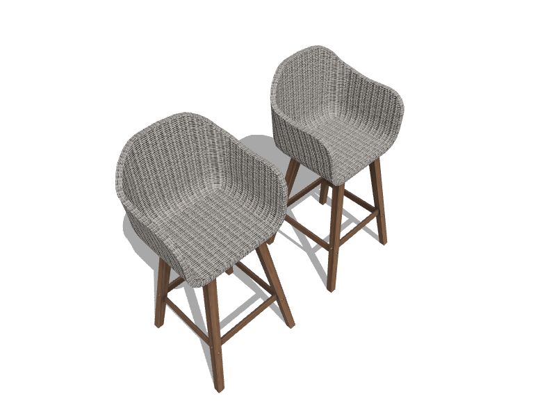 allen + roth Benton Ridge Set of 2 Brown Wood Frame Stationary Dining ...