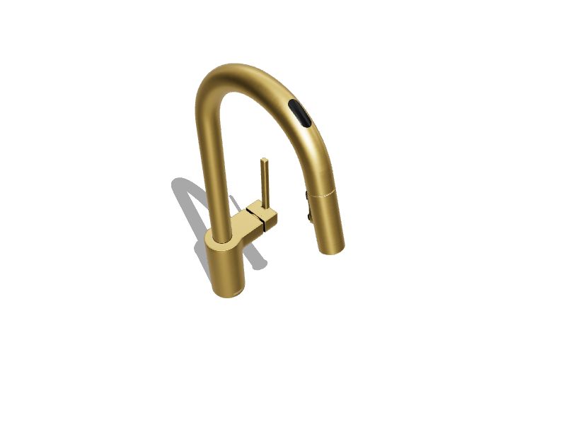 Moen Align Brushed Gold Single Handle Voice Activated Pull-down Kitchen ...
