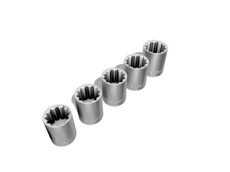 CRAFTSMAN 5-Piece Metric 1/2-in Drive 12-point 1/2-in Shallow Socket ...