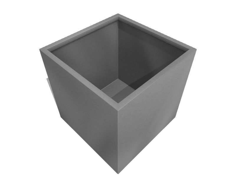 Pottery Pots Square 24-in W Extra Large Gray Stone Contemporary/Modern ...