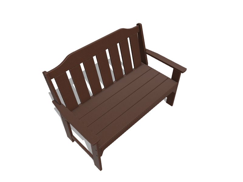 allen + roth by POLYWOOD Oakport 48.5-in W x 34.25-in H Mahogany Hdpe ...