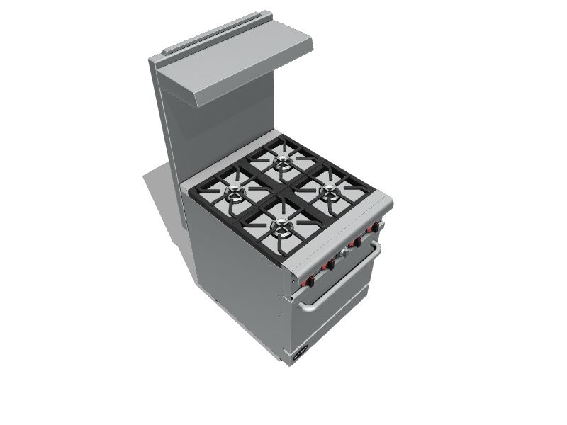 SABA 24-in 4 Burners 3.88-cu ft Slide-in Natural Gas Range (Stainless ...