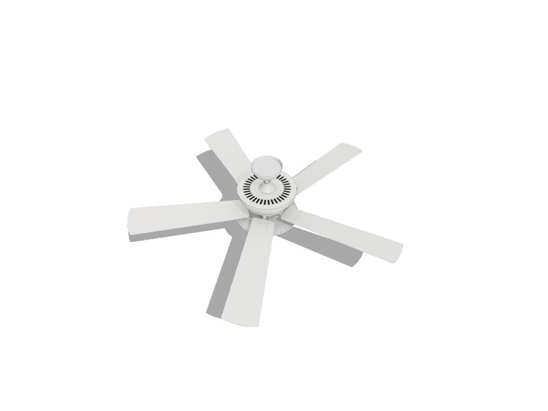 Hunter Regalia 60-in Fresh White Integrated LED Indoor Ceiling Fan with ...