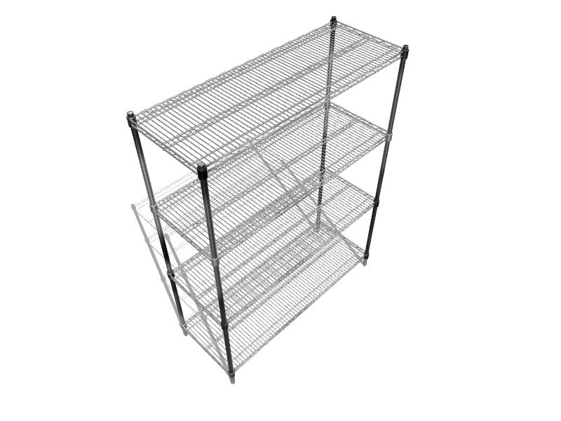 Storage Concepts Wire Heavy Duty 4-Tier Utility (48-in W x 18-in D x 63 ...