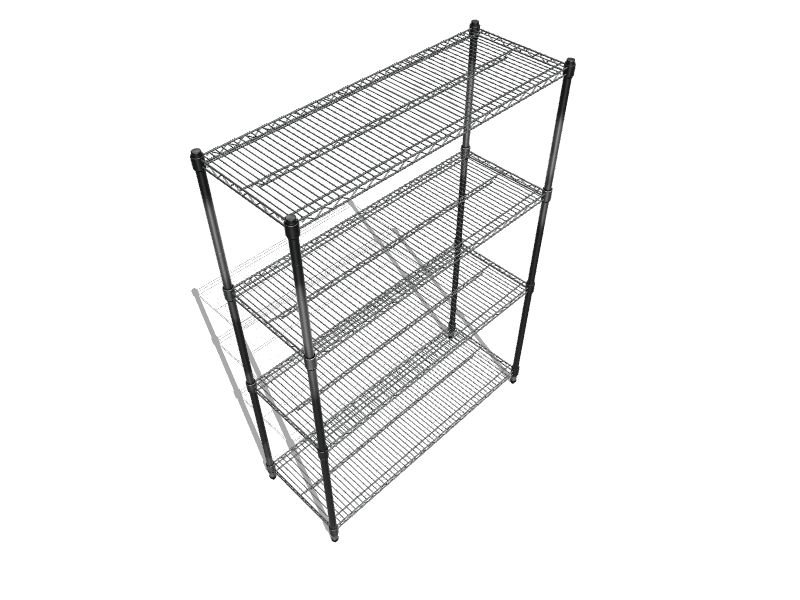 Storage Concepts Wire Heavy Duty 4-Tier Utility (48-in W x 24-in D x 63 ...