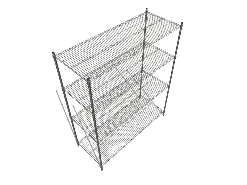 Storage Concepts Wire Heavy Duty 4-Tier Utility (60-in W x 24-in D x 72 ...