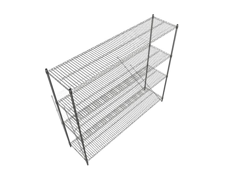 Storage Concepts Wire Heavy Duty 4-Tier Utility (72-in W x 18-in D x 63 ...