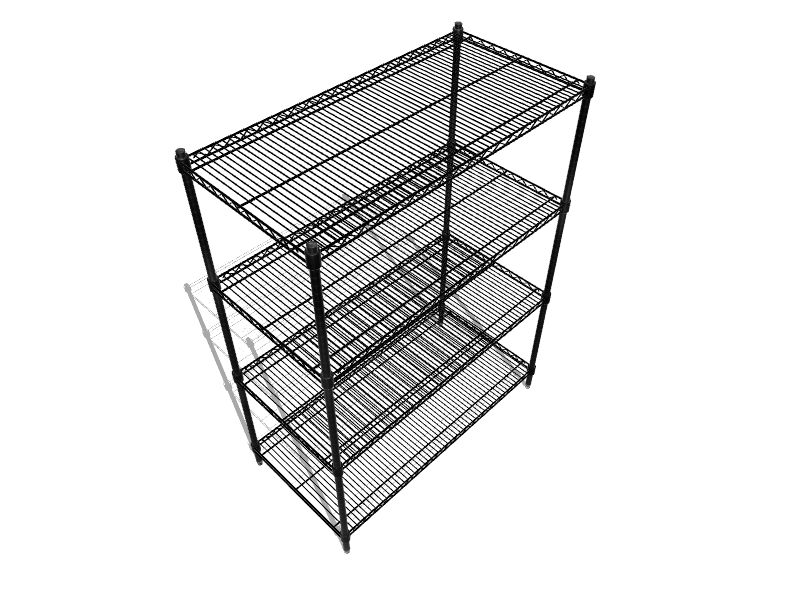 Storage Concepts Wire Heavy Duty 4-Tier Utility Shelving Unit (60-in W ...