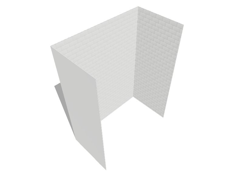 allen + roth 60-in x 32-in x 78-in White Subway 9-Piece Shower Panel ...