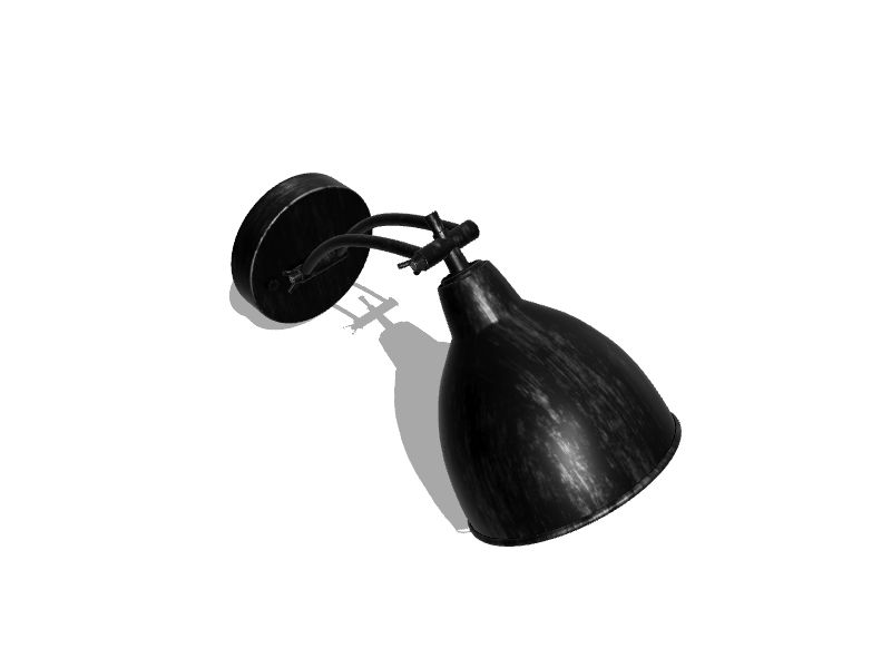 AloaDecor Lighting 6-in W 1-Light Black Brushed Silver Industrial Wall ...