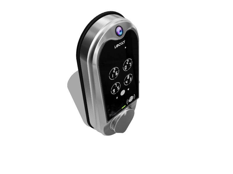Lockly Vision Nickel Wifi Bluetooth Single Cylinder Electronic Deadbolt ...