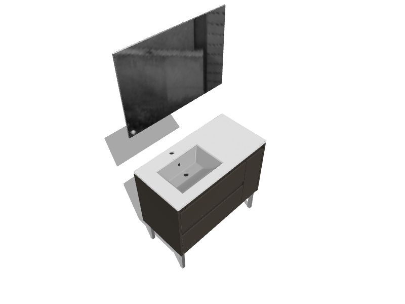 WS Bath Collections Ambra Vanities 36-in Glossy Anthracite Single Sink ...