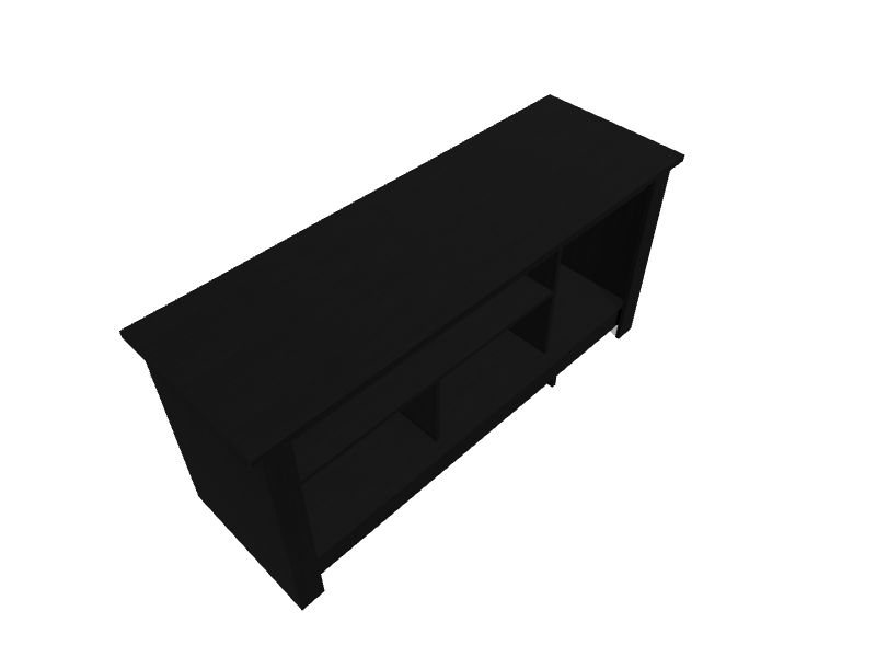 Bertolini Depot Modern/Contemporary Black TV Stand (Accommodates TVs up ...