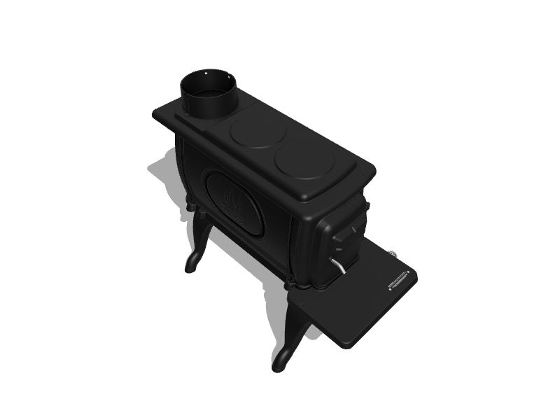 US Stove Company 900-sq ft Heating Area Firewood and Fire Logs Stove at ...