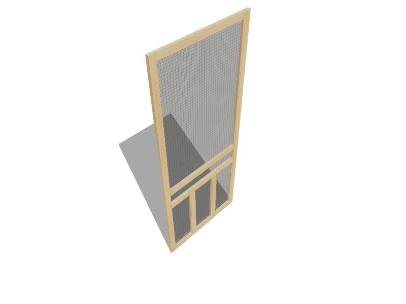 RELIABILT 32-in x 80-in Brown Wood Hinged Screen Door in the Screen ...