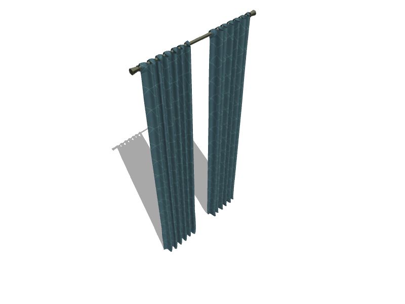 Origin 21 95 In Navy Polyester Light Filtering Back Tab Single Curtain ...