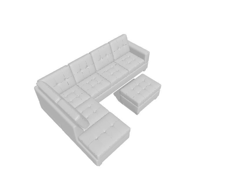 Clihome Modern 6-Piece Polyester/Polyester Blend Gray Living Room Set ...