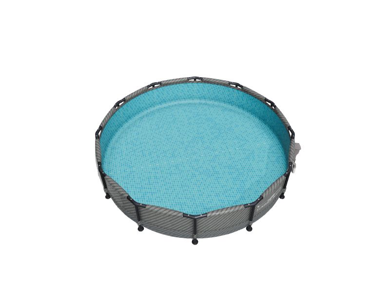 Summer Waves 12-ft x 12-ft x 33-in Metal Frame Round Above-Ground Pool ...