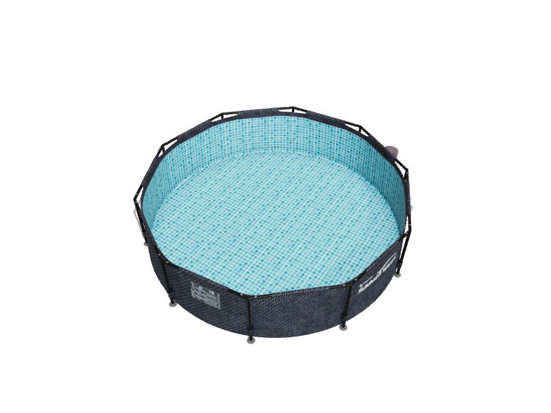 Summer Waves 10-ft x 10-ft x 30-in Metal Frame Round Above-Ground Pool ...