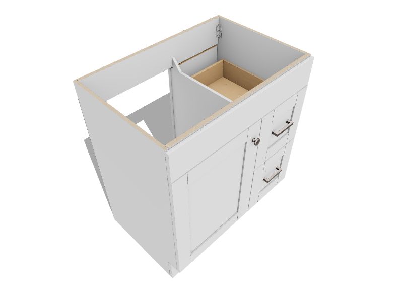 Project Source 30-in White Bathroom Vanity Base Cabinet without Top R36 ...