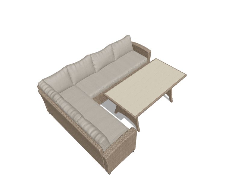 Clihome 3-Piece Wicker Patio Sofa Conversation Set with Brown Cushions ...