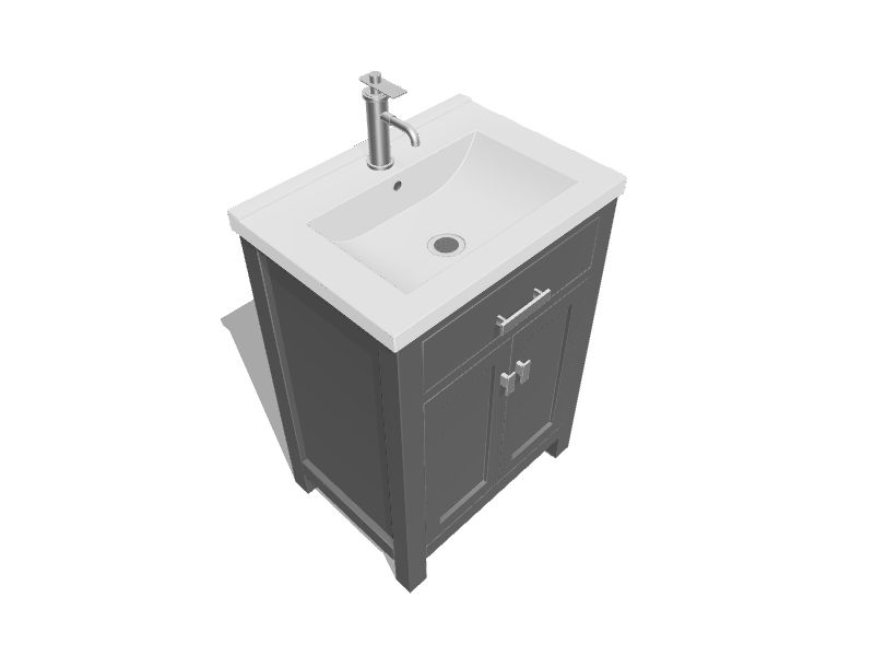 Water Creation Myra 24-in Cashmere Grey Undermount Single Sink Bathroom ...